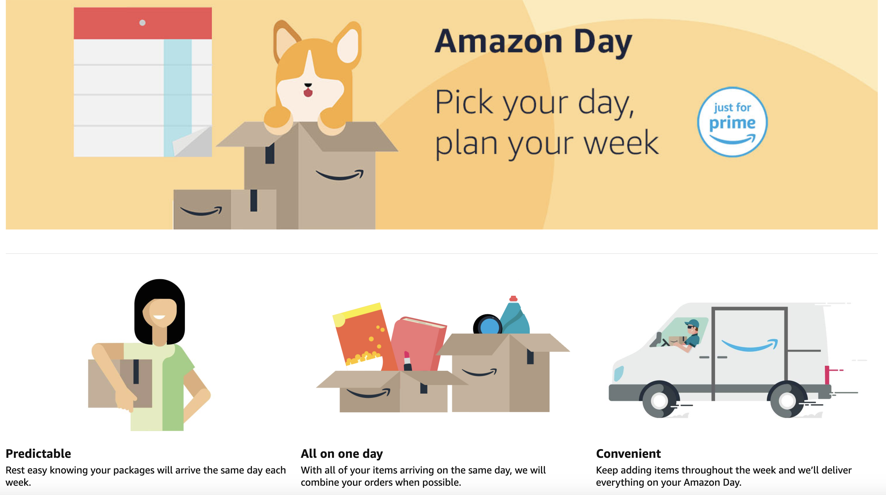 Amazon Prime members can choose a weekly delivery date with launch of ...